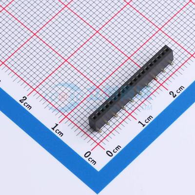 排母 B127V08-0B19P51-H43C35 SMD,P=1.27mm(交错脚) 1x19P 方孔