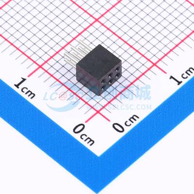 排母 MTBA2-D030640 插件,P=1.27mm 2x3P 圆孔 电子元器件配单