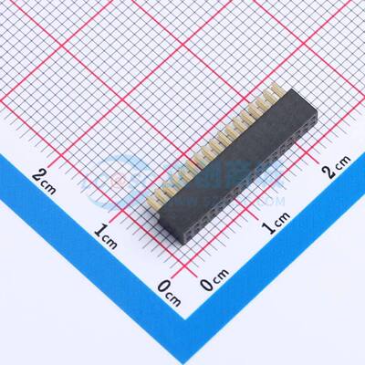排母 X1321FV-2x17-C43D24 插件,P=1.27mm 2x17P 方孔 电子元器件
