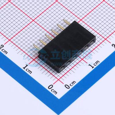 排母 CSHA101-0602A001A1AA 插件,P=2.54mm 1x6P 方孔 电子元器件