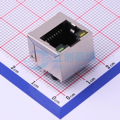 以太网连接器(RJ45 RJ11) RC01931插件 RJ45插座 带LED
