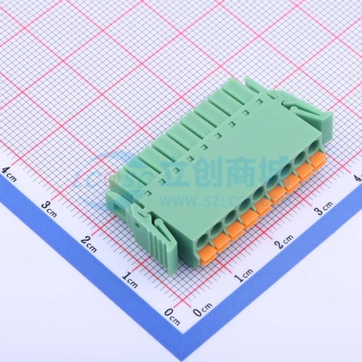 插拔式接线端子KF2EDGKNG-3.5-9P P=3.5mm 1x9P 公插头 卡扣固定