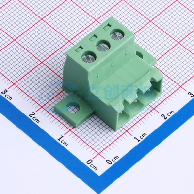 插拔式接线端子DB2EKRN-5.08-3P-GN-S P=5.08mm 1x3P 母插头