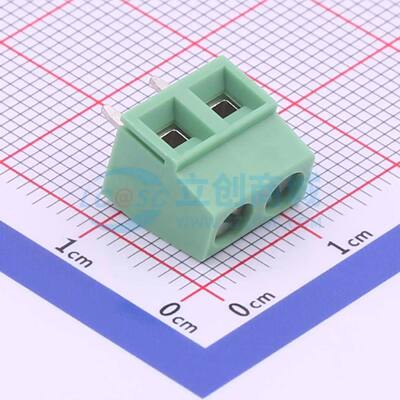 螺钉式接线端子1729128 插件,P=5.08mm 1x2P 直插 绿色
