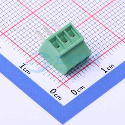 螺钉式接线端子JL308-25403G01 插件,P=2.54mm 1x3P 直插 绿色