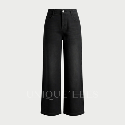 尢壹/UNIQUE'EEES【时髦精】复古时髦烫钻牛仔裤U5314511