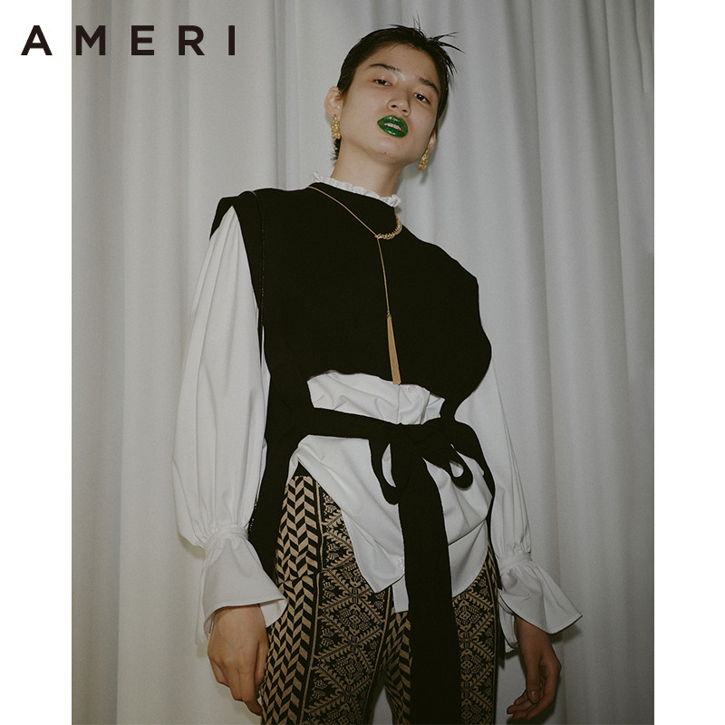 AMERI春UNDRESSED系列时尚宽松简约甜美衬衫背心上衣02120130220_虎窝淘