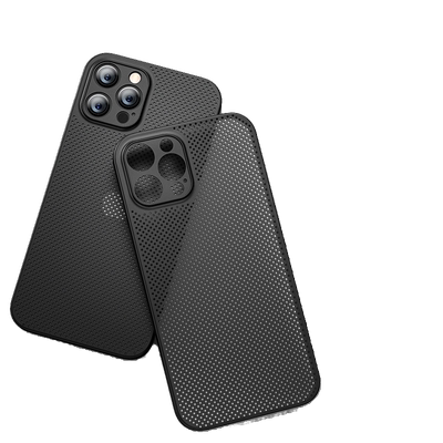 适用苹果13手机壳散热透气iPhone13/12/11/xs/x/pro超薄max新款xr男7磨砂8女plus全包镜头se2保护套mini夏季p