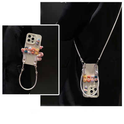 丑萌彩色人偶适用oppo一加ace5pro手机壳1+13t立体12斜挎11可背带10卡通9rt挂绳8t斜跨7aace3v/2/1+oneplus软