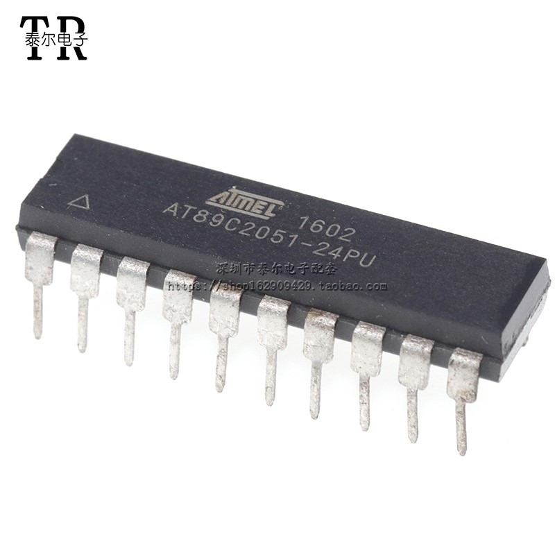 。直插 AT89C2051-24PU微控制器 8位 8051 2K闪存 DIP-20_虎窝淘