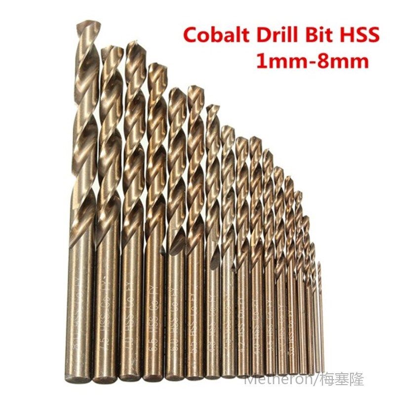 1.0mm to 8.0mm Professional Drill Bits HSS-Co Cobalt Various_虎窝淘