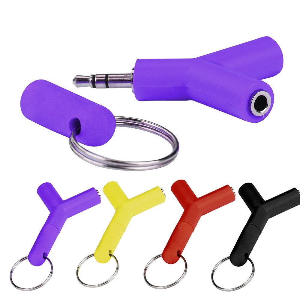 1PC Converter Audio Splitter Y Jack Male to 2 Female M/F 3_虎窝淘