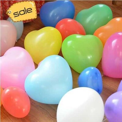 100pcs 12inch Heart Shape Pearl Helium Latex Ballons Party W
