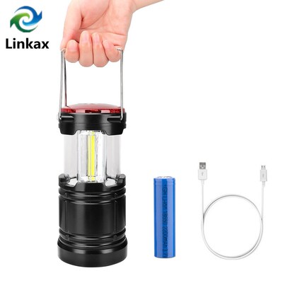 COB+1W LED+rED Lamp WatErprOOf Camping LigHt LantErn LED Han