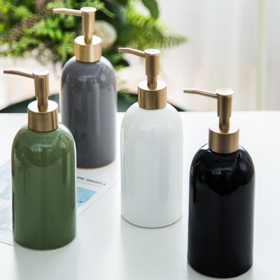 420ml Ceramic Liquid Soap Dispenser Shampoo Bottle Hand Sani