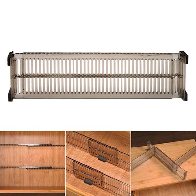 2 pcs Plastic Adjustable Drawer Dividers organiser Retractab