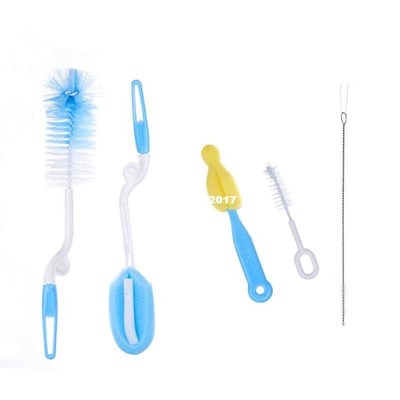 5PC Baby Bottle Brush Cleaning Babies Milk Bottles Cleaning