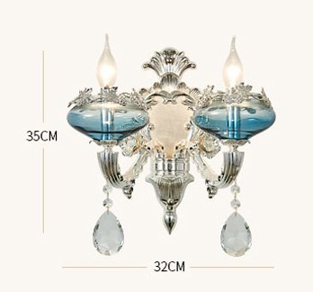 Luxury Silver Wall Light Villa Living Room Background Crysta