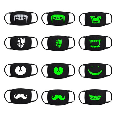 Halloween Party Masks Dustproof Luminous Mask Scary Skeleto