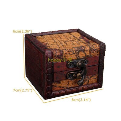 Vintae Jewelry Box Jewellery Oranizer Storae Case Mini Re
