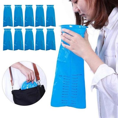 10Pcs Disposable Vomit Bag Outdoor Travel Car Airplane Motio