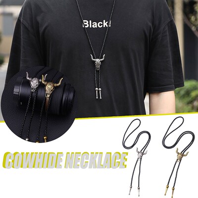 Vintage Male Necklaces Neckties Individuality Horns Western