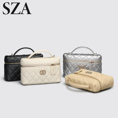 小香风菱格链条盒子包女斜挎小包