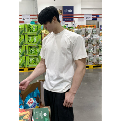 冰丝凉感速干t恤短袖男夏季薄款upf50+防晒冰感健身运动正肩体恤