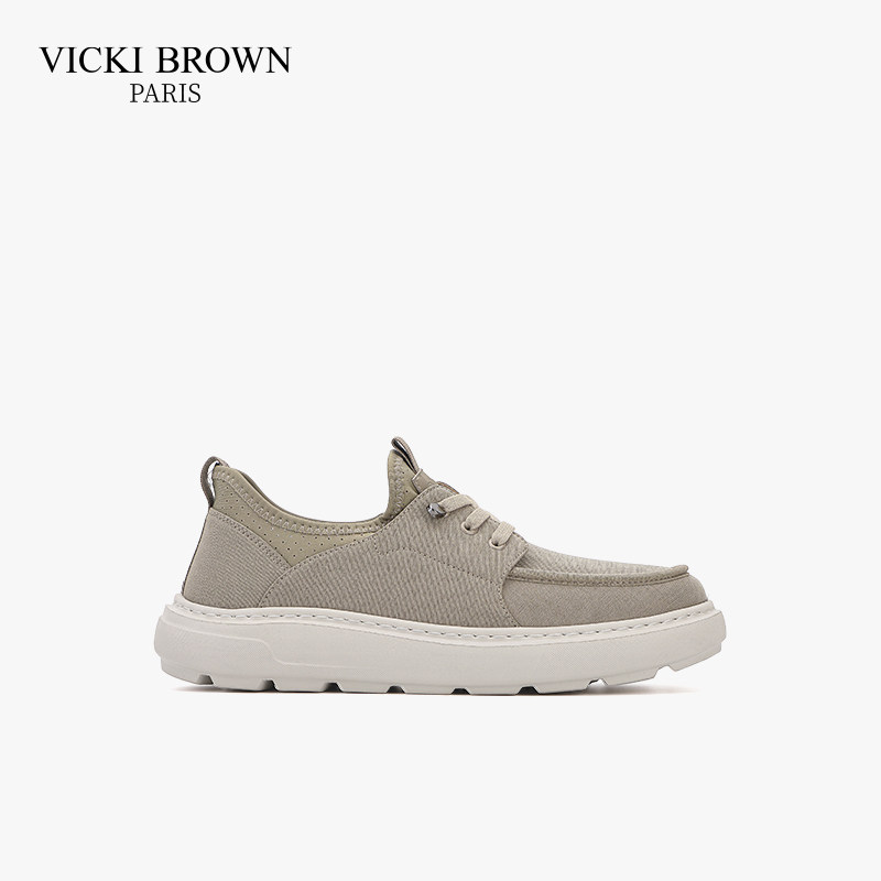VICKI BROWN时尚休闲鞋轻便运动鞋日常透气商务鞋舒适板鞋男布鞋
