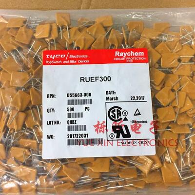 TYCO/泰科 RUEF300 3A 30V 直插PPTC自恢复保险丝 XX30 UF300