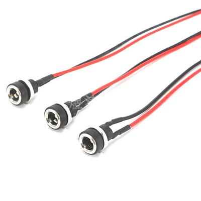 DC-022B 母头母座 带线 二脚 焊线 螺丝纹 5.5X2.1/2.5