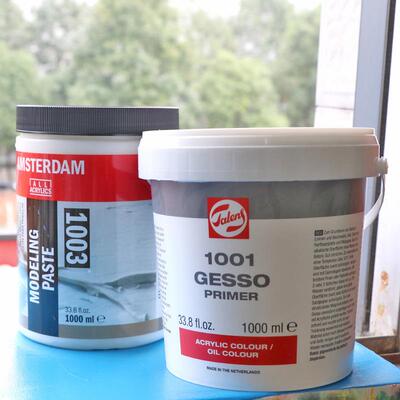 原装进口荷兰泰伦斯油画颜料媒介剂GESSO1001通用底料1003塑形膏