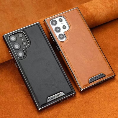 三星s24ultra手机壳皮革简约