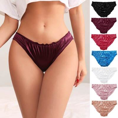 Plus Size Sexy Panties Wavy Cotton Ladies Briefs 女士三角裤