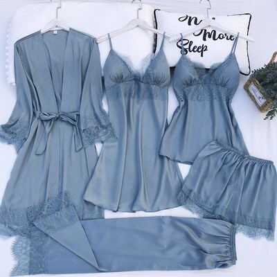 性感吊带裙家居服套装Sexy suspender nightdress loungewear set