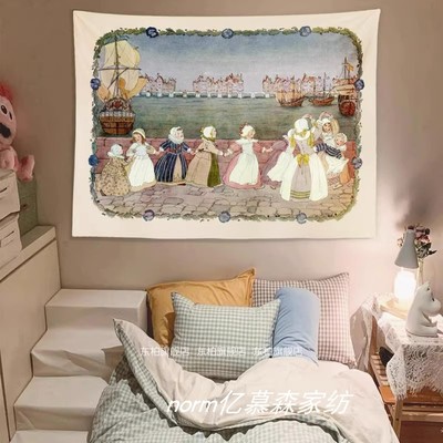 挂布背景布装饰直播改造宿舍