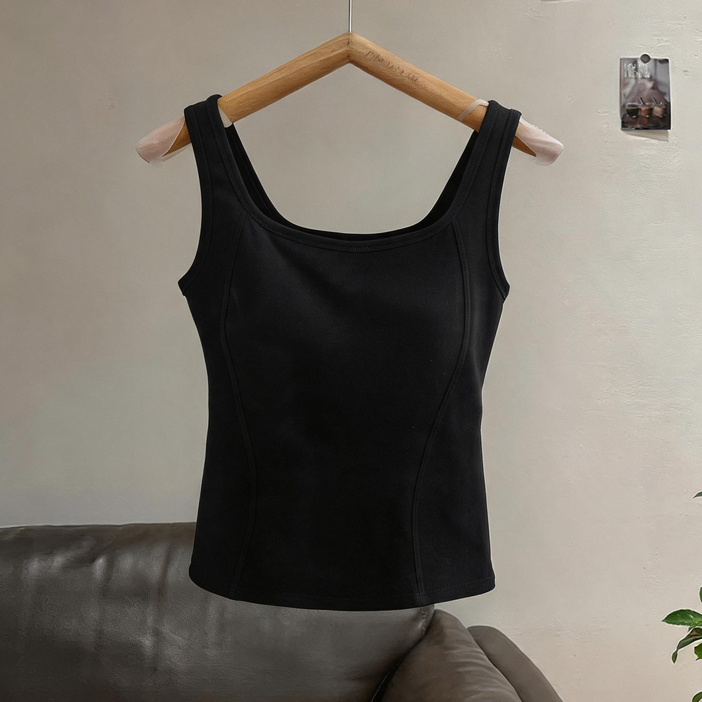 白色鱼骨背心女美背夏季新款内搭遮副乳显瘦外穿吊带露背打底上衣