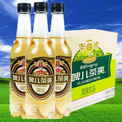 娃哈哈啤儿茶爽饮料500mlx7/15瓶整箱碳酸可乐啤酒风味饮品特价
