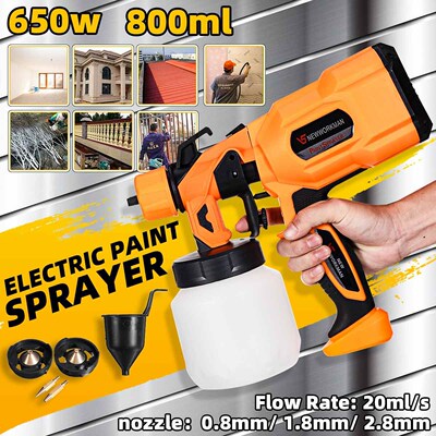 650W 2.5mm Electric Spray Gun Handheld Nozzle 800ML Househol