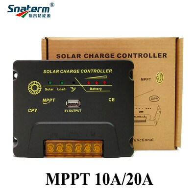 MPPT 20A 10A Solar Charger Controller 12V/24V Battery Panel