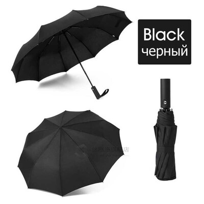 Strong Wind Resistant 3Folding Automatic mbrella  Parasol Wo