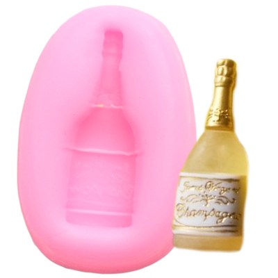 3D Bottle Silicone Mold DIY Wedding Champagne Cake Decoratin