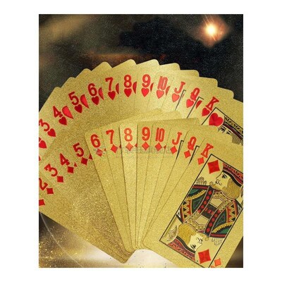 Gold F Playing Cards Waterproof Texas Hold'em Poker Funny Hi