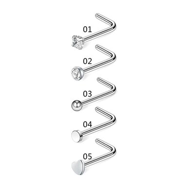 21Pcs/1Bag Nose Stud Piercing Earring Nose Ring Prong  Nose
