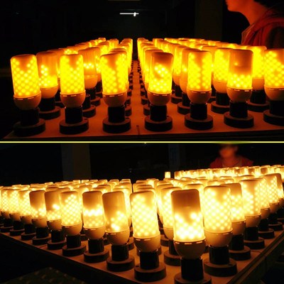 LED Flame Effect Fire Light Bulb Flickering Emulation Home G
