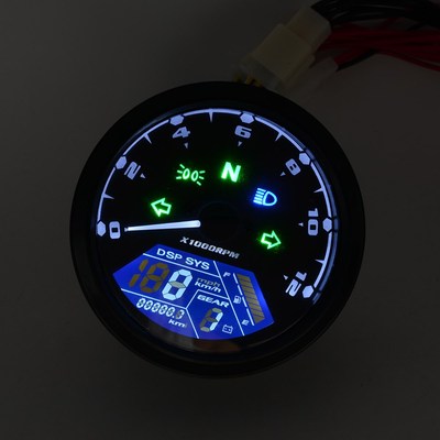 WPP Motorcycle Speedometer LED digita Indicator light Tachom