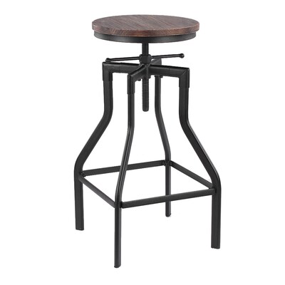 iKayaa Modern Metal Industrial Bar Stool Height Adjustable S
