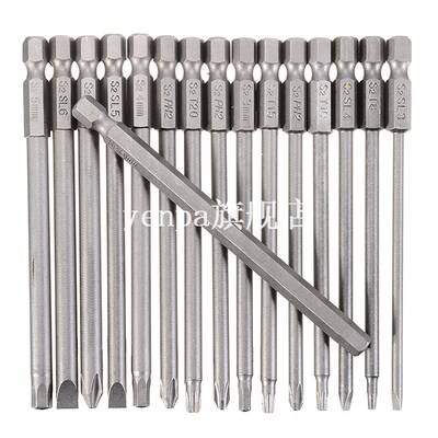 16Pcs 100mm Hex Shank Magnetic Hex Head Screwdriver Bits Ele