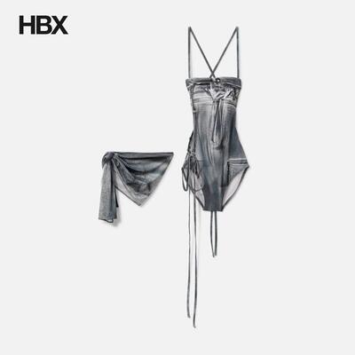NACHE DENIM PRINTED SWIMSUIT 泳装女HBX