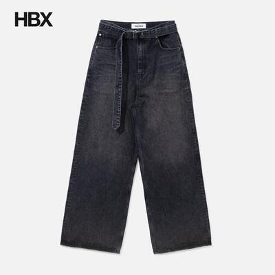 Tonywack Wide-Leg Belted Denim Jeans 牛仔裤男HBX
